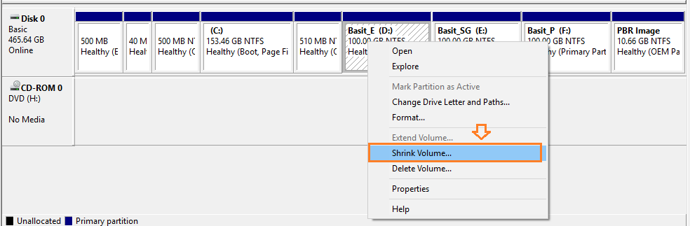 How To Shrink A Volume Or Partition In Windows 10 | Disk Partitioning ...