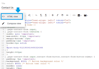 How To Add A Contact Form & Create A Separate Contact Us Page On Blogger - Meer's World