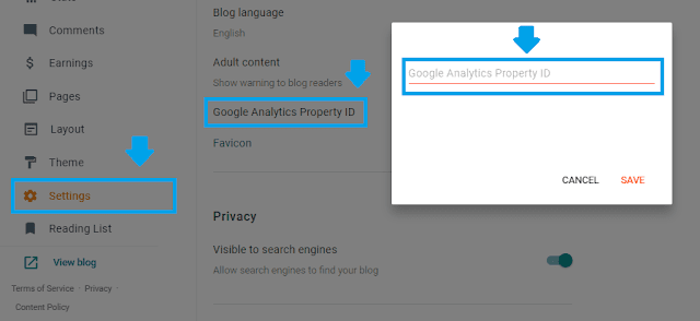 How To Find & Add Google Analytics Property ID On Blogger - Meer's World
