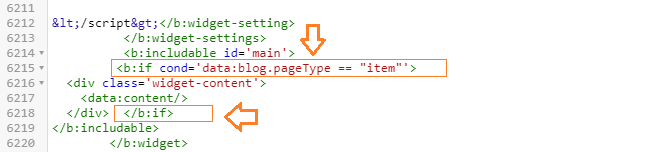 How To Insert Conditional Tags On Blogger Theme - Step By Step - Meer's World
