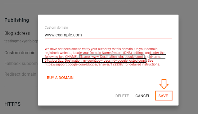 How To Redirect Blogspot To Custom Domain | Set Up A Third Party URL ...