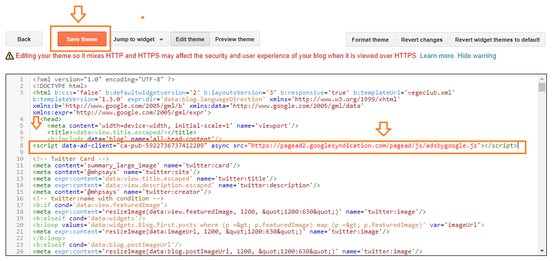 How To Display Google AdSense Ads In Blogger Blog | Monetize - Meer's World