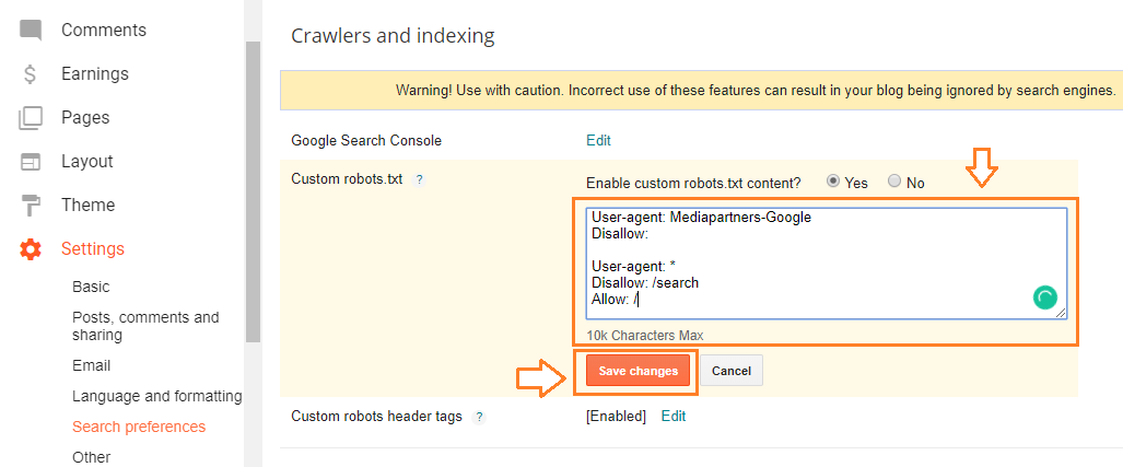 How To Add & Test Custom Robots Txt On Blogger | Blogger SEO - Meer's World