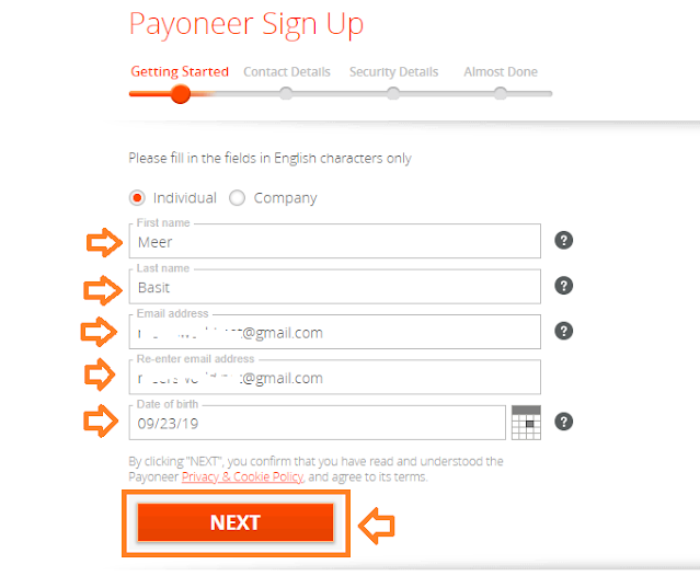 How To Create Payoneer Account [2022] | Signup & Register - Meer's World
