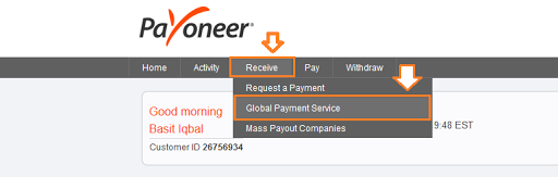 How To Receive Money Via Payoneer Global Payment Service - Meer's World