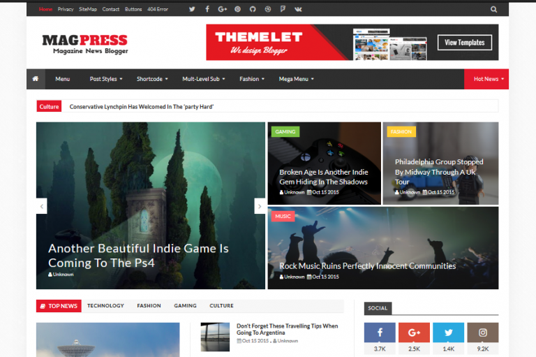 35+ News & Magazine Blogger Templates [2026] | Ads Ready