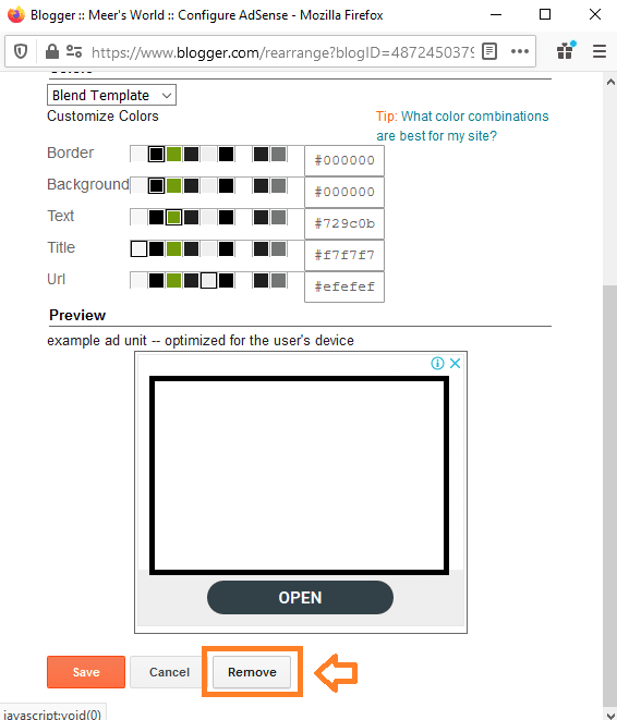 Solved: The Widget Settings In Widget With Id AdSense Is Not Valid ...