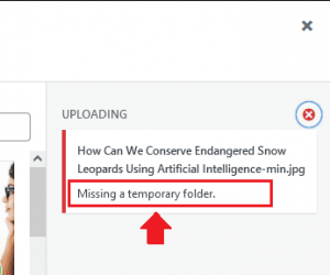 How To Fix Missing A Temporary Folder Error In WordPress - Meer's World