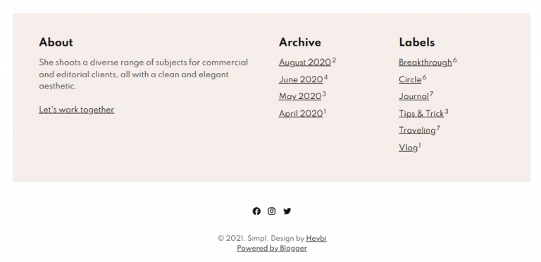 Simpl: A Multipurpose Personal Blogger Template with Grid Layout