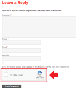 How to Stop Spam Comments In WordPress With reCaptcha